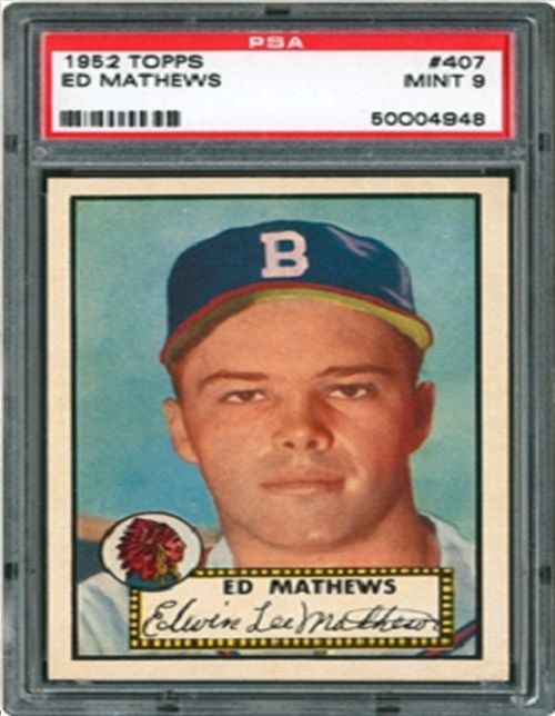 An American Hobby: Baseball Memorabilia – Eddie Mathews 1952 Topps Card ...